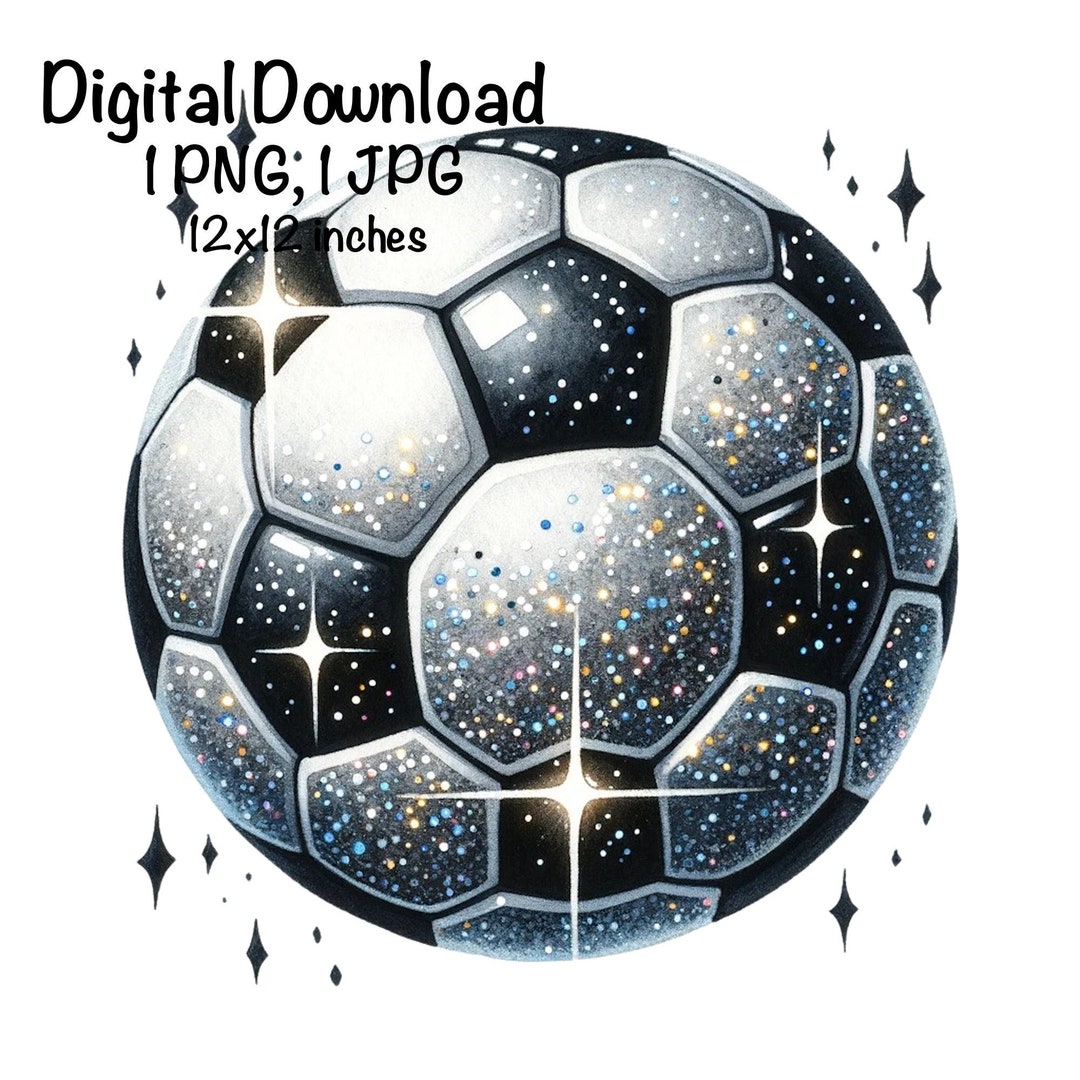 Glitter Soccer Ball PNG | Sparkle Soccer Sublimation | Girls Soccer ...