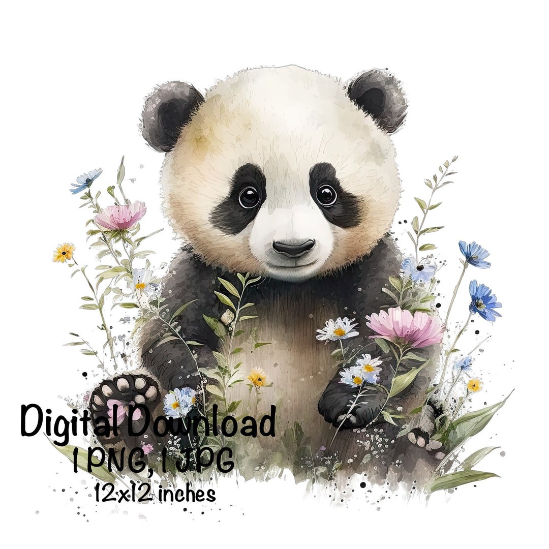 Panda Bear, Cute Panda Bear Clipart, Forest Animals Giant Panda PNG ...