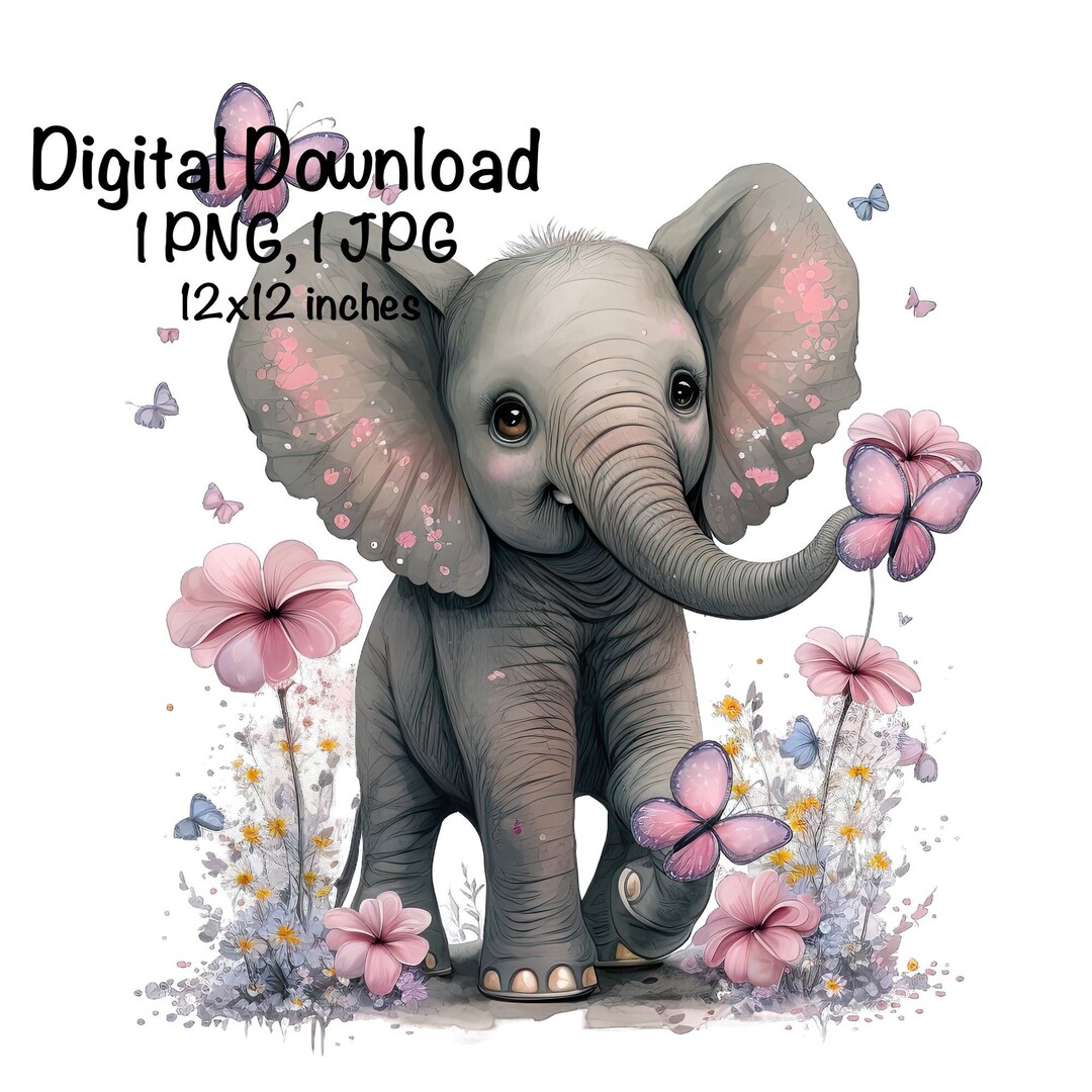 Elephant, Cute Elephant Clipart, Safari Animals Elephant PNG, Elephant ...