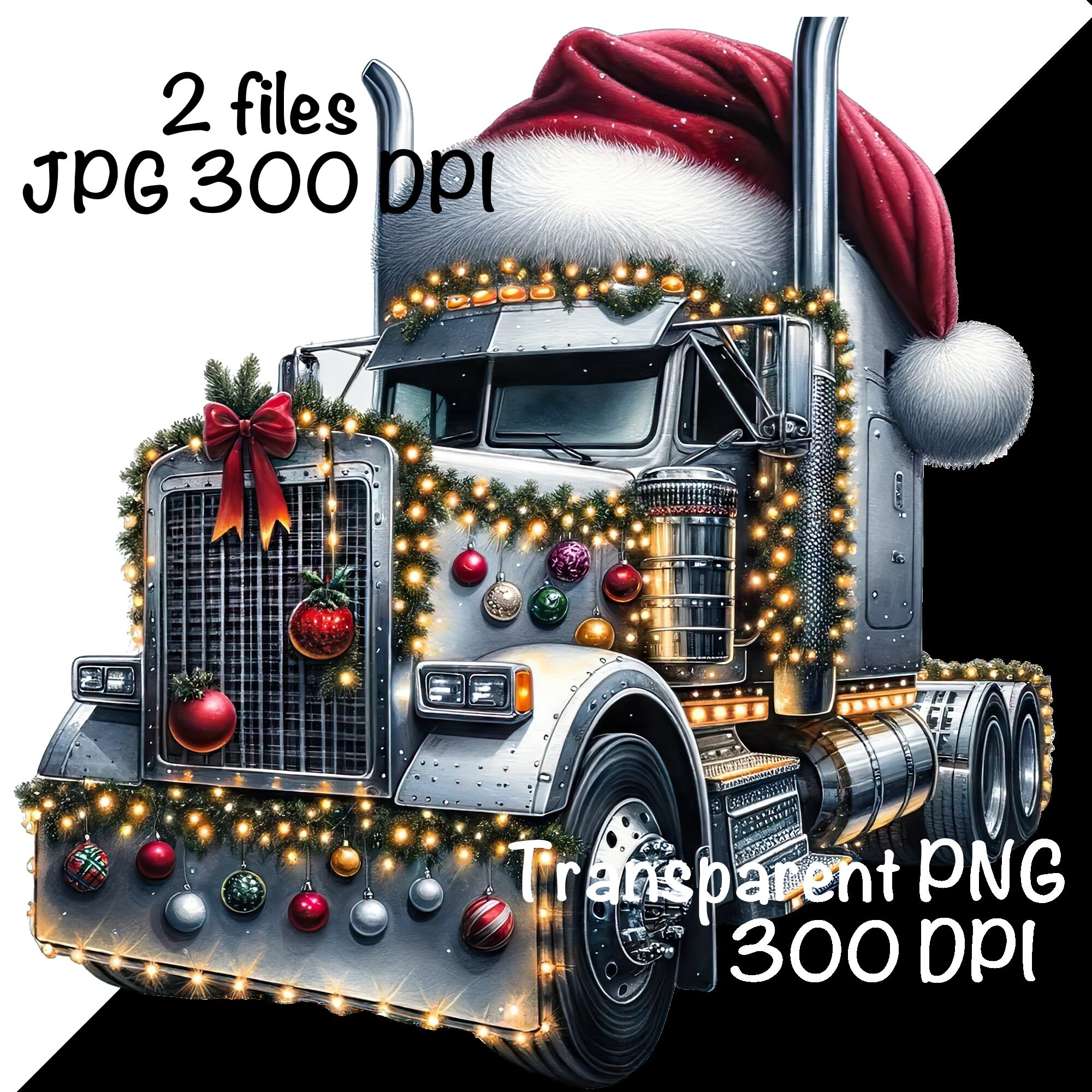 Merry Christmas Flatbed Truck PNG Reindeer Truck Boys Clipart Santa ...