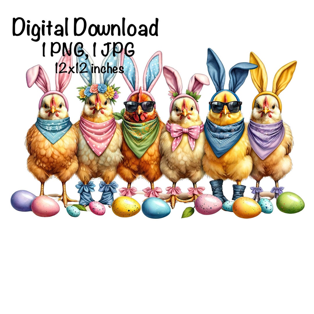 Easter Farm Chickens Easter Bunny Farm Hen Boy Girls Clipart Farm PNG ...