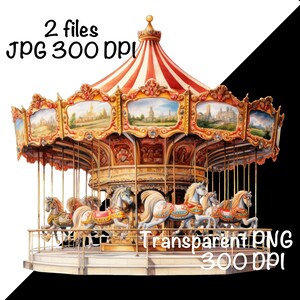 County Fair PNG, Digital Download, Carousel Sublimation Clipart ...