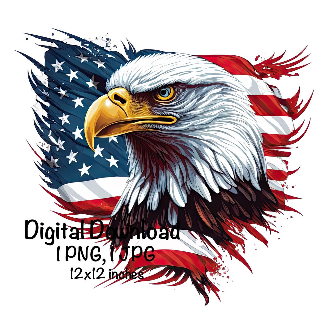 Eagle Flag PNG Patriotic USA Eagle Flag Clipart Bird Eagle Commercial ...