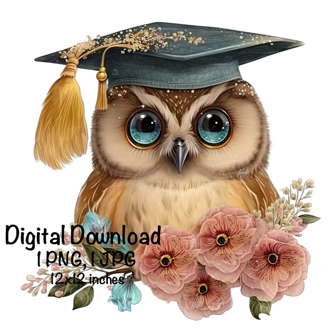 Graduation Owl Clipart Grad Student Owl PNG College Graduation ...