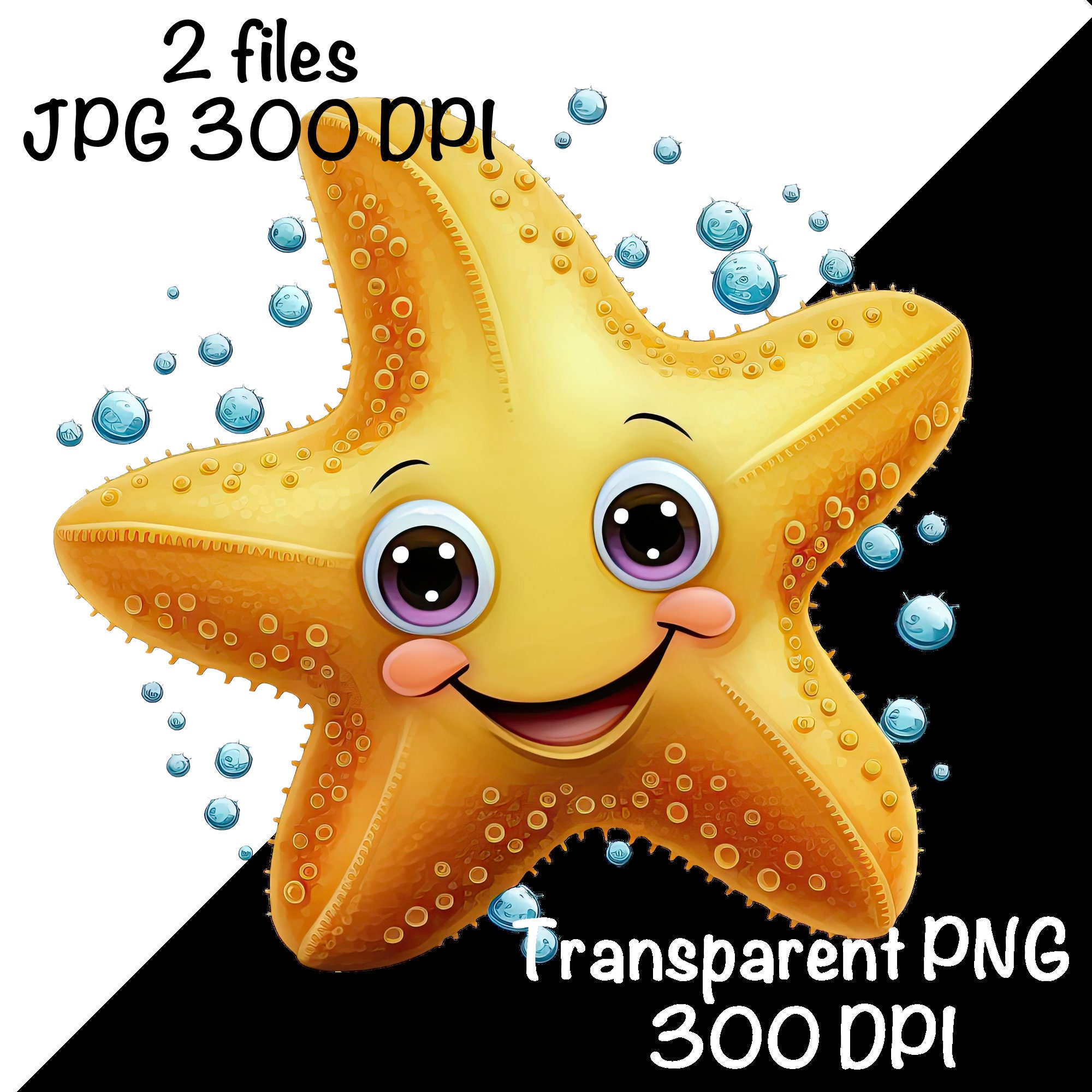 Cute Starfish PNG Clipart Ocean Animals Starfish PNG Adorable - Etsy Canada