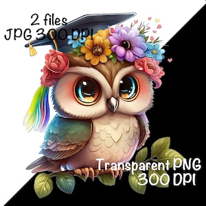Graduation Owl Clipart Grad Student Owl PNG College Graduation ...