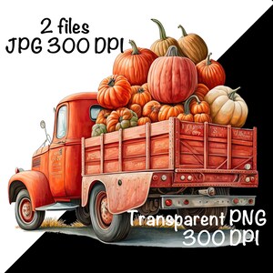 Farm Truck Barn Pumpkins Rustic Truck Country Sublimation Design Old ...