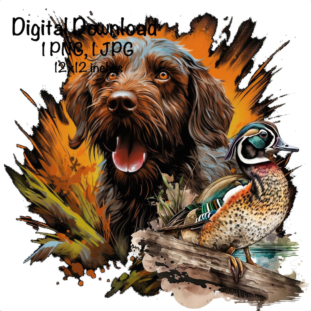 Duck Hunting PNG, Hunting Dog and Duck, Digital Download, Duck Hunting ...