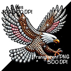 Rhinestone Eagle PNG Patriotic USA Eagle Clipart Bird Eagle Commercial ...