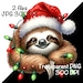 Christmas Sloth PNG Sloth Christmas Lights Clipart Winter Sloth ...