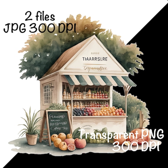 Fruit Market Stall Clipart
