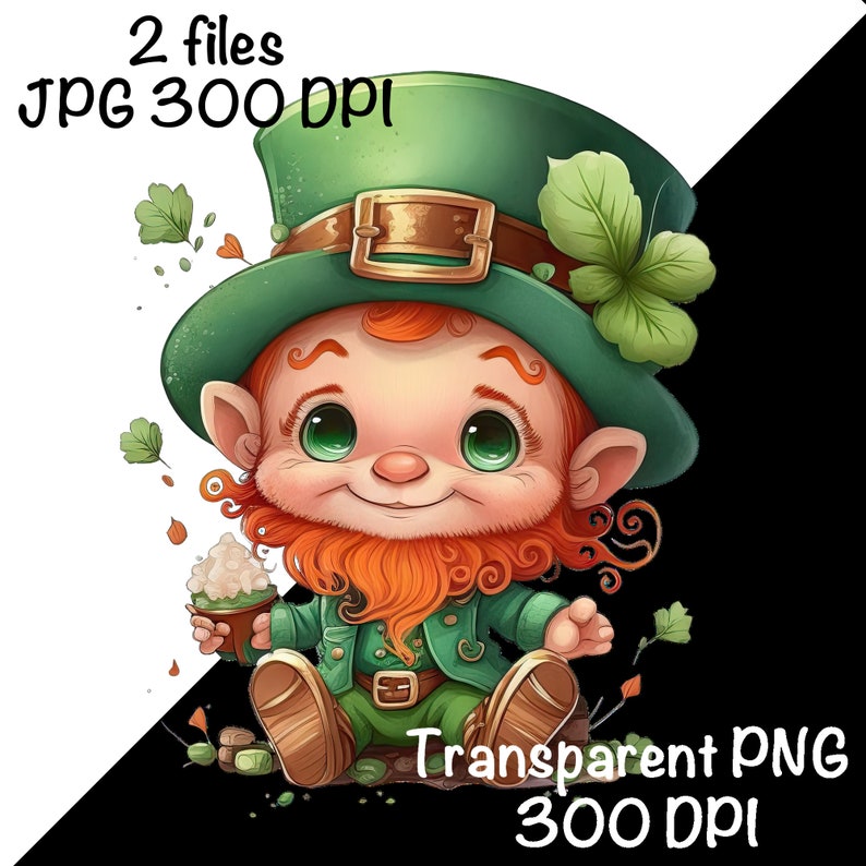 St. Patrick's Day Leprechaun Watercolor, Leprechaun Clipart PNG ...