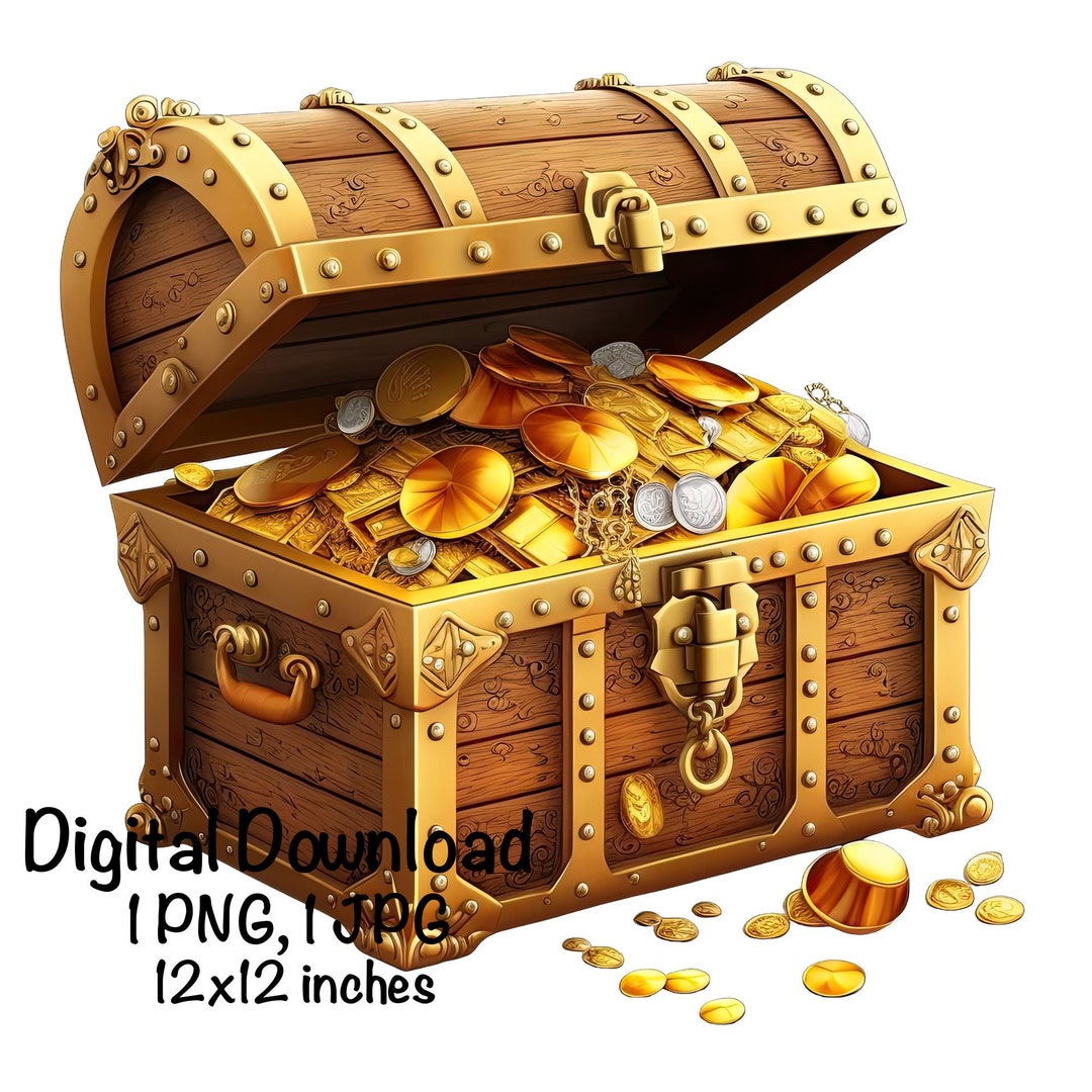 Treasure Chest Clipart, Treasure Hunt PNG, Pirate Digital Clip Art ...