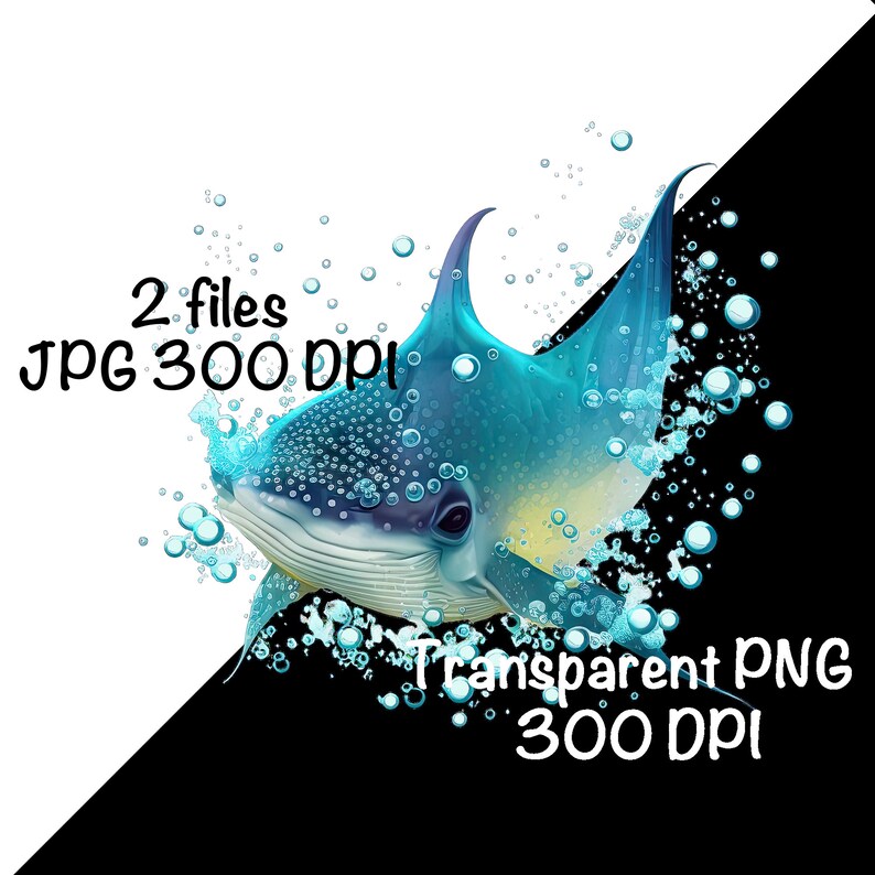 Manta Ray Cute Manta Ray Clipart Ocean Animals Manta Rays - Etsy