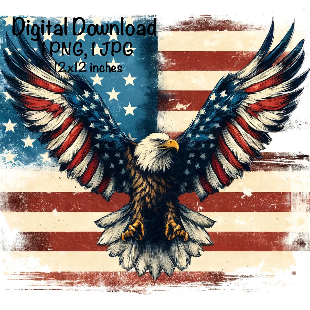 Eagle Flag PNG | Patriotic USA Eagle Flag Clipart | Bird Eagle ...