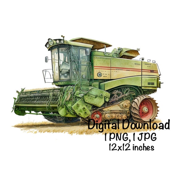 Combine Tractor Clipart