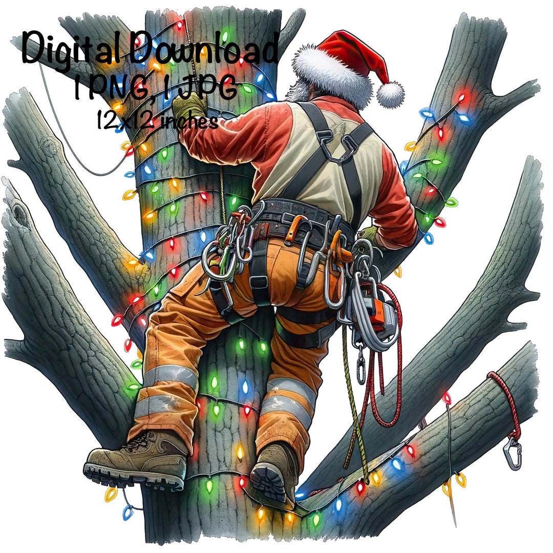 Merry Christmas Arborist PNG Watercolor Arborist Tree Worker Png ...