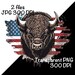 Bison Flag PNG Patriotic USA Bison Flag Clipart American Bison ...