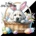 Easter Labrador Sublimation PNG, Hunting Dog, Easter Eggs Flowers ...