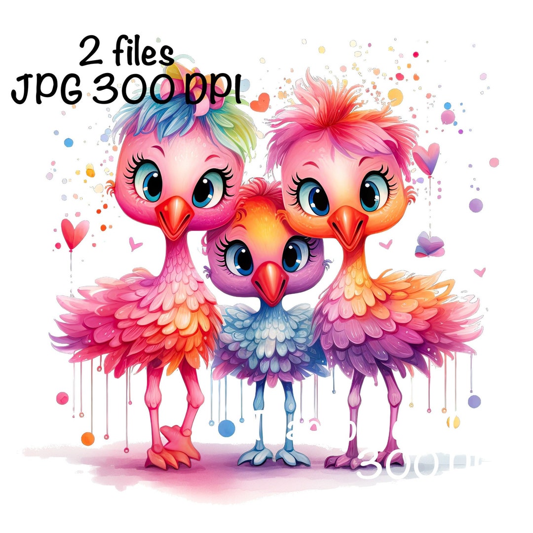Funny Flamingo PNG, Cute Flamingo PNG Sublimation, Three Crazy ...