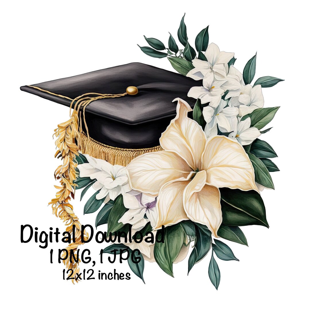 Graduation Cap Watercolor College High School Graduation Clipart ...