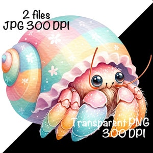 Easter Crab PNG, Ocean Sea Animals Crab PNG, Easter Egg Hunting Hermit ...