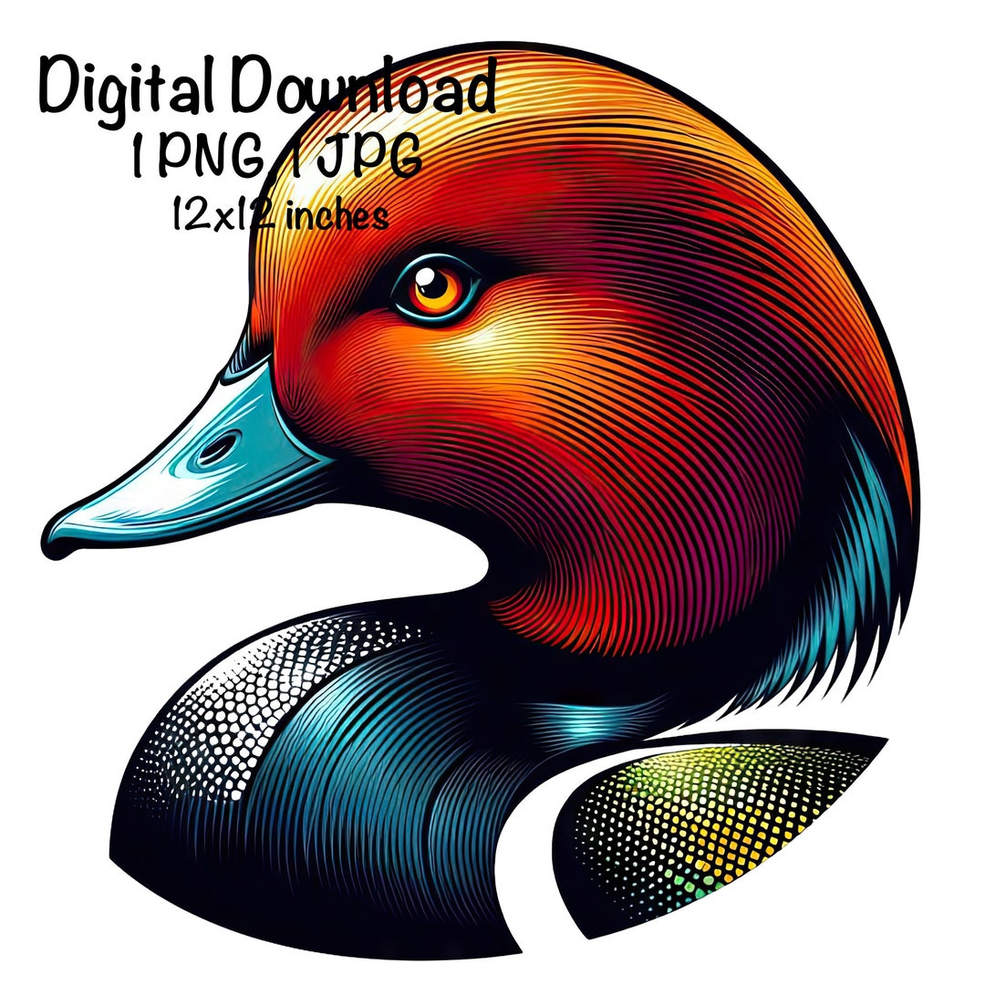 Redhead Duck PNG | Digital Download | Duck Hunting Sublimation PNG ...