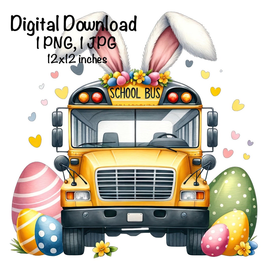 Happy Easter School Bus PNG School Bus Driver Vehicle Bus Clipart ...