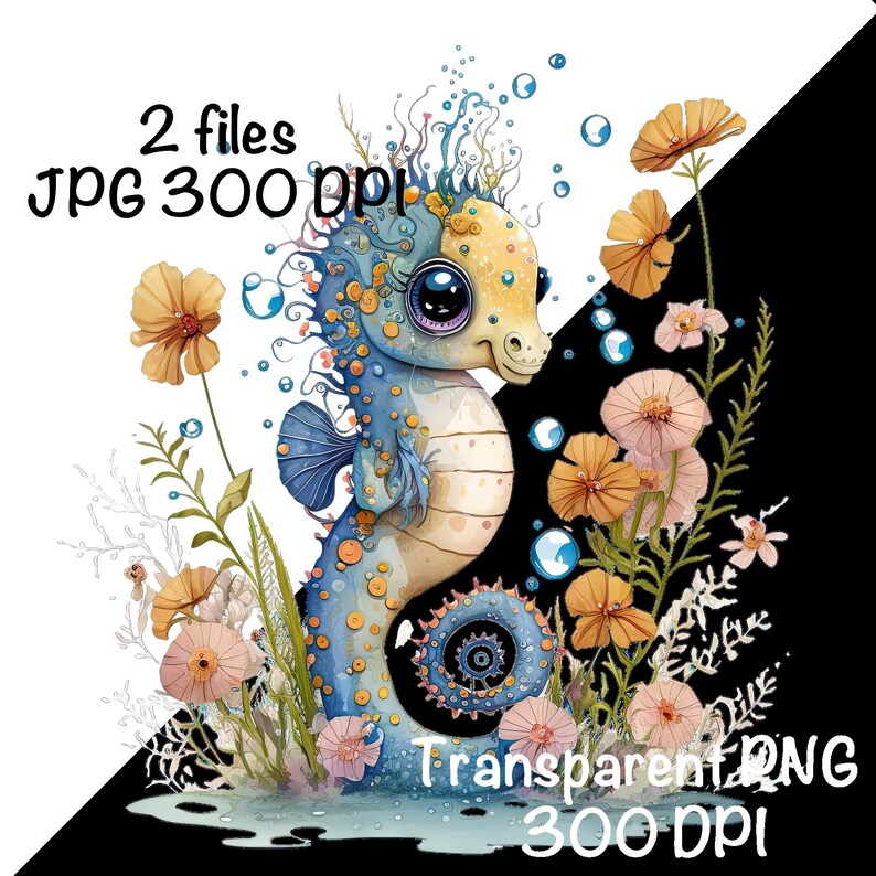 Cute Seahorse PNG Clipart Ocean Animals Seahorse PNG Adorable Sea Horse ...