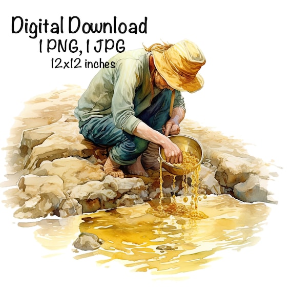 Gold Rush Miners Clipart