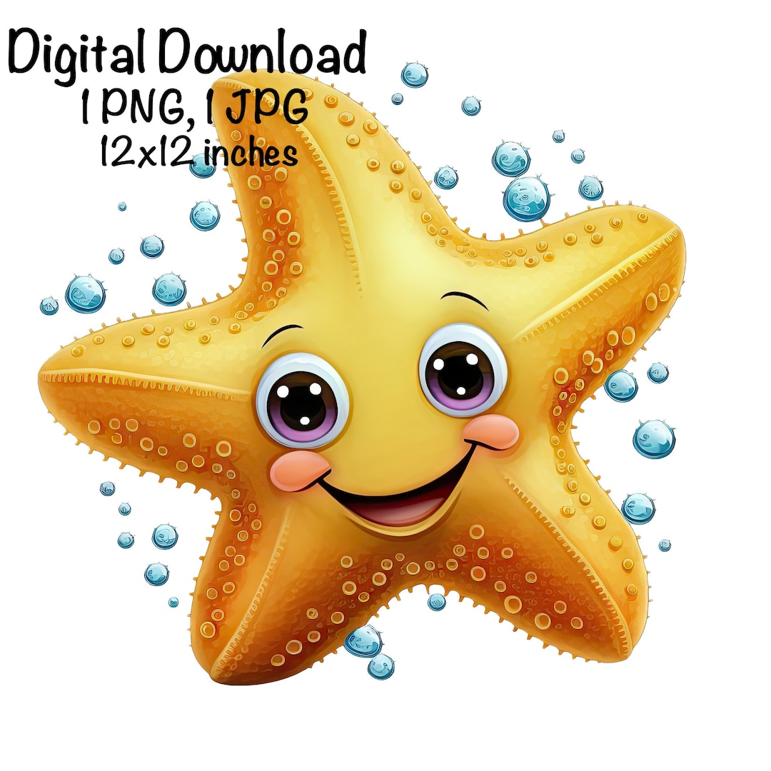 Süßer Seestern PNG Clipart Ozean Tiere Seestern PNG Entzückender Stern ...