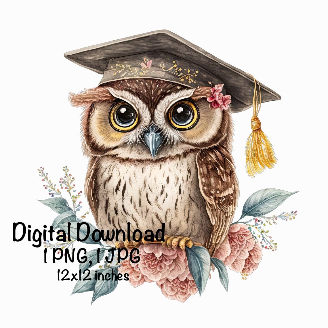 Graduation Owl Clipart Grad Student Owl PNG College Graduation - Etsy