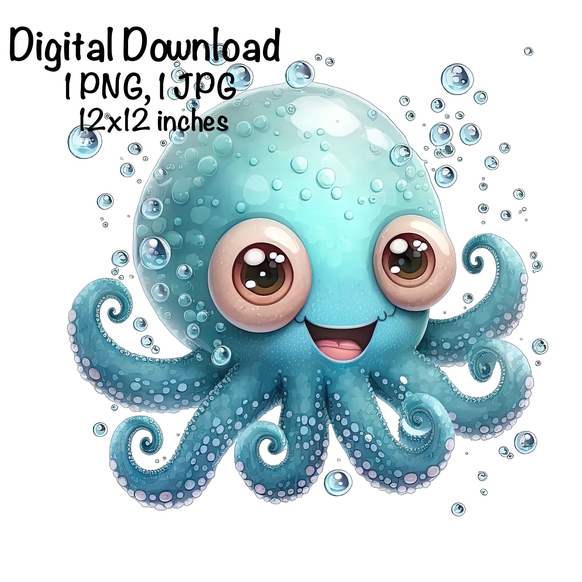 Cute Octopus Cartoon Drawing