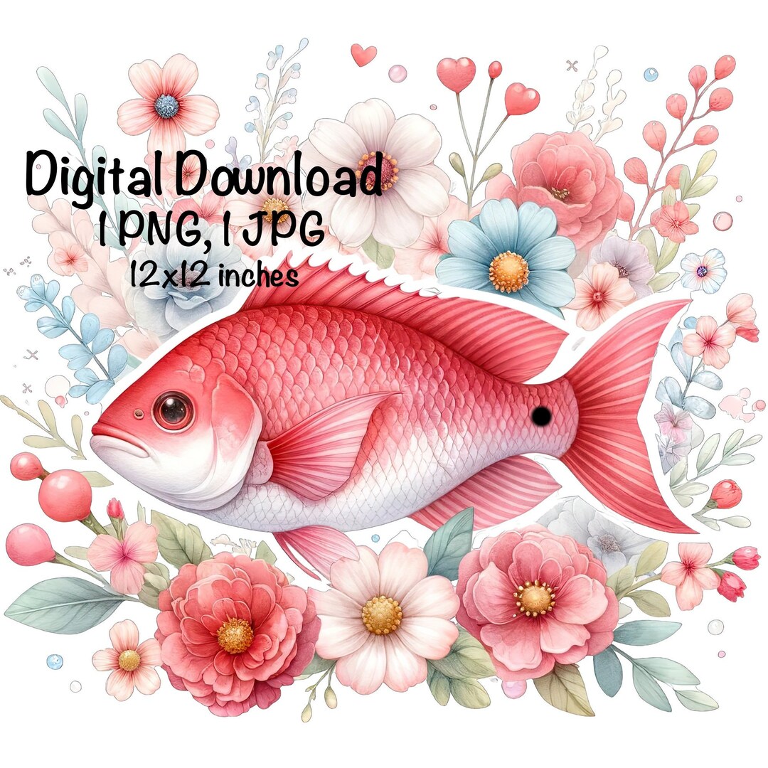 Red Drum Fish PNG Red Fish Sublimation Saltwater Fish Clipart Channel ...