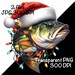 Funny Christmas Bass Fish PNG Saltwater Fish Clipart Santa Bass Fish ...