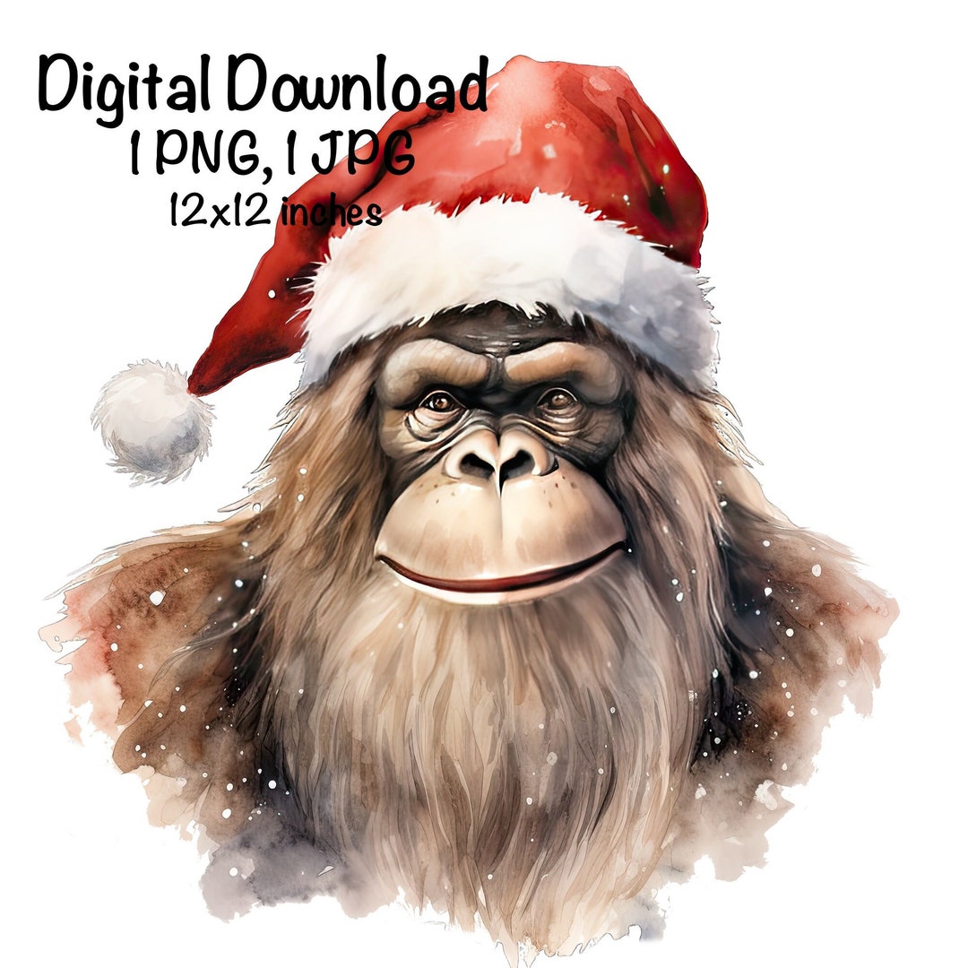 Santa Bigfoot PNG, Bigfoot Sublimation, Christmas Sublimation ...