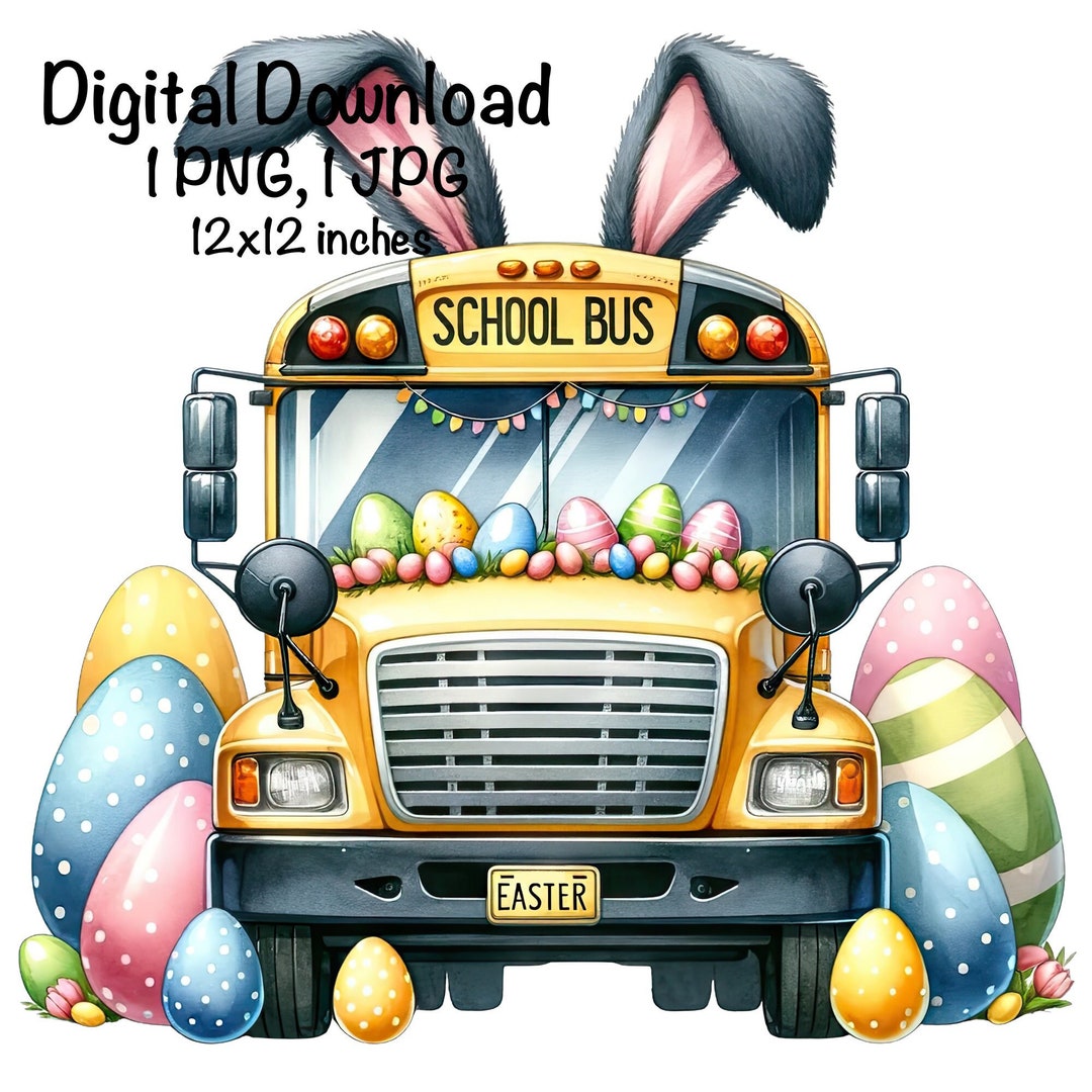 Happy Easter School Bus PNG School Bus Driver Vehicle Bus Clipart ...