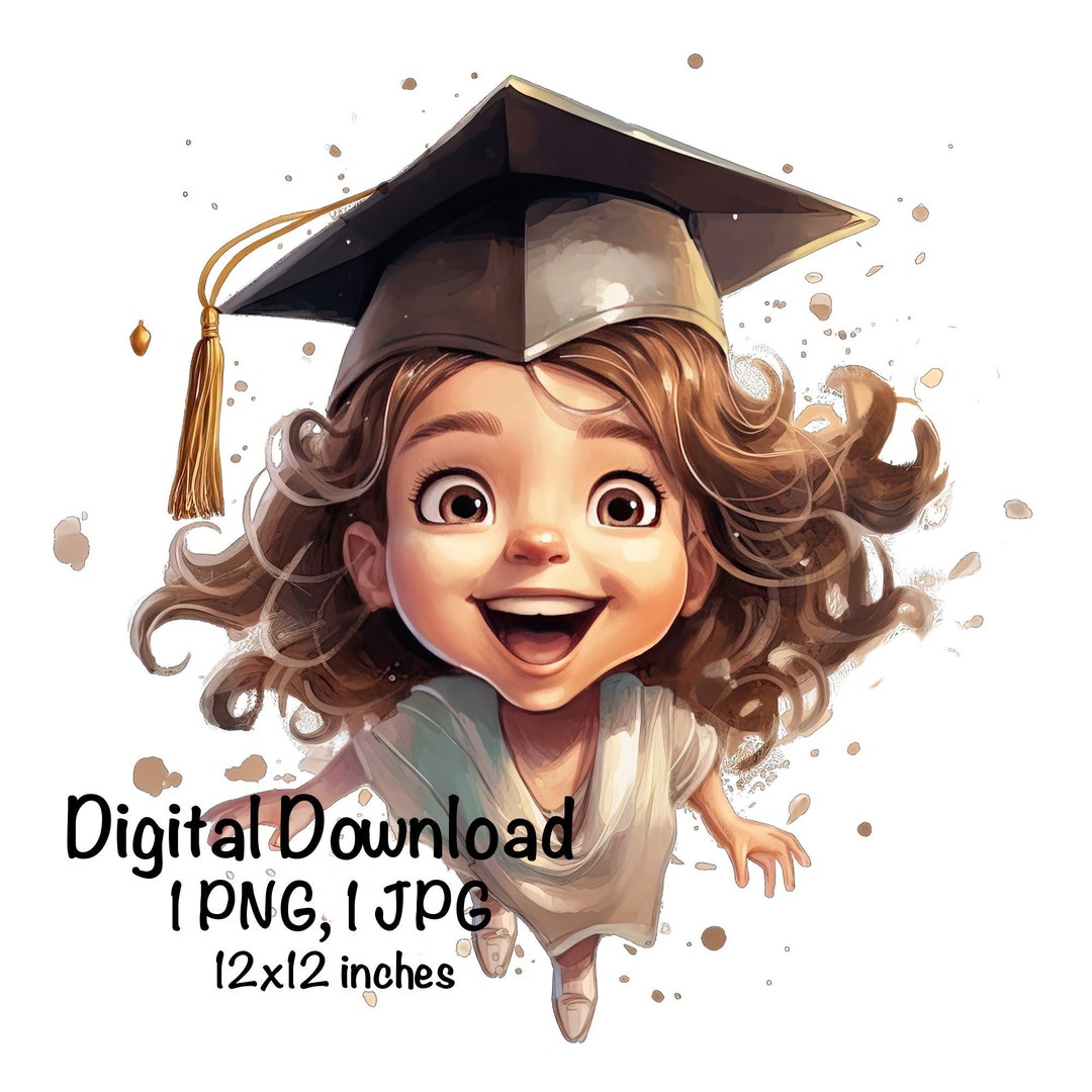 Graduation Graduate Girl Clipart Thrilled Girl Grad PNG Graduation ...