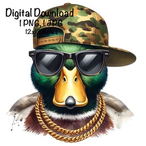 Mallard Duck PNG, Camo Duck PNG, Camouflage Duck Hunting Sublimation ...