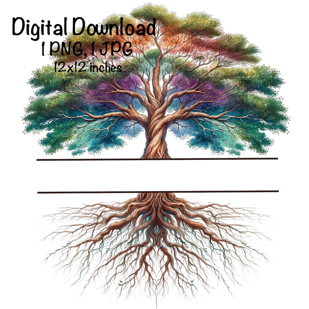 Tree Roots PNG | Split Tree With Roots Sublimation | Tree PNG | Nature ...