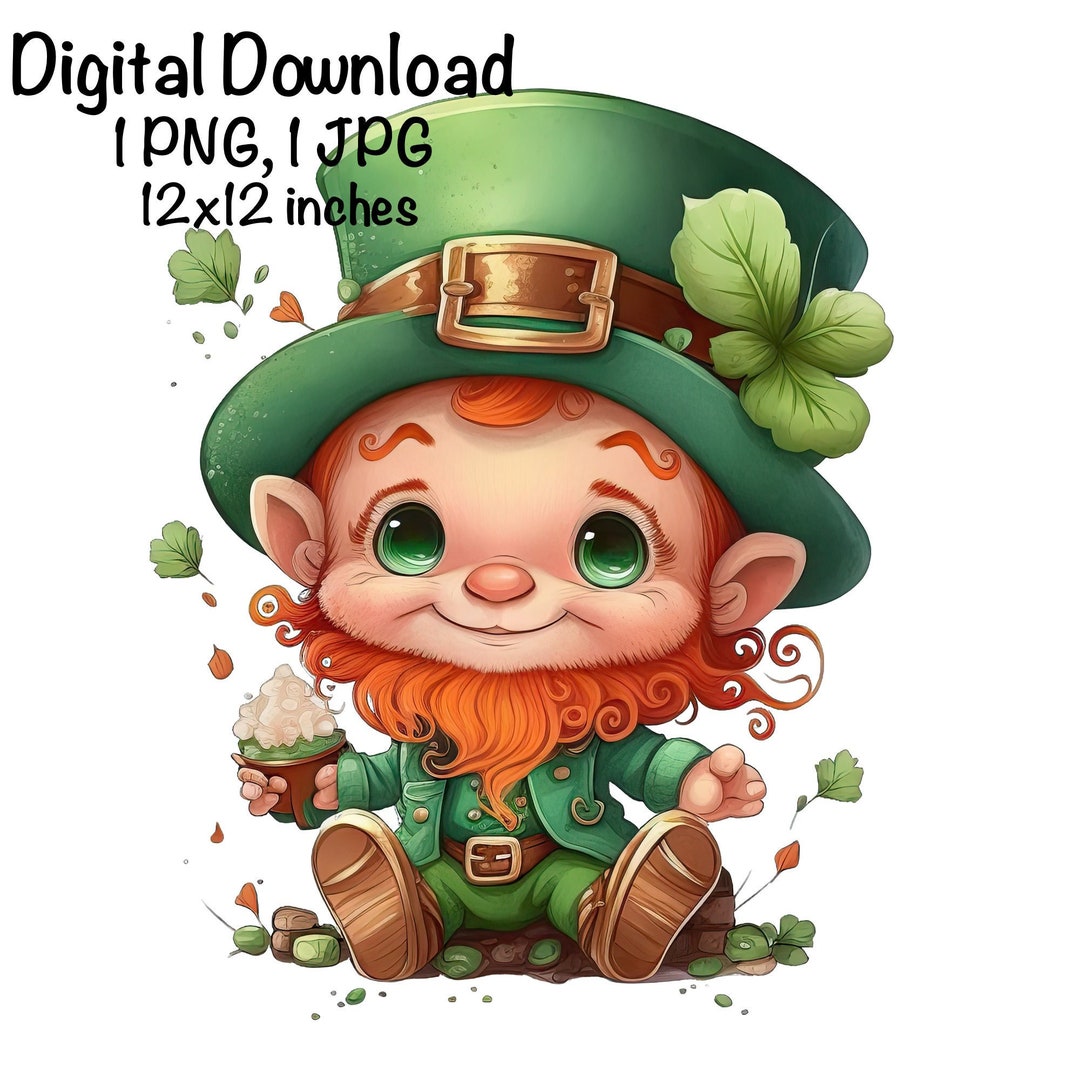 St. Patrick's Day Leprechaun Watercolor, Leprechaun Clipart PNG ...