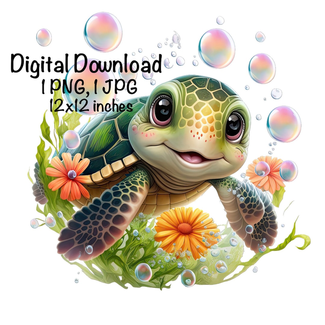 Sea Turtle, Cute Sea Turtle Clipart, Ocean Animals Sea Turtle PNG, Sea ...