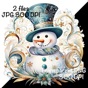 Cute Christmas Snowman PNG, Christmas Sublimation, Commercial Use ...
