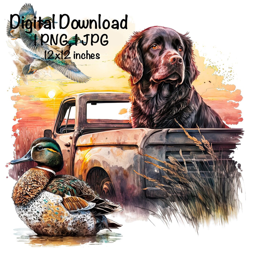 Boykin Spaniel Dog Red Truck Watercolor Clipart Cute Boykin Dog Truck ...