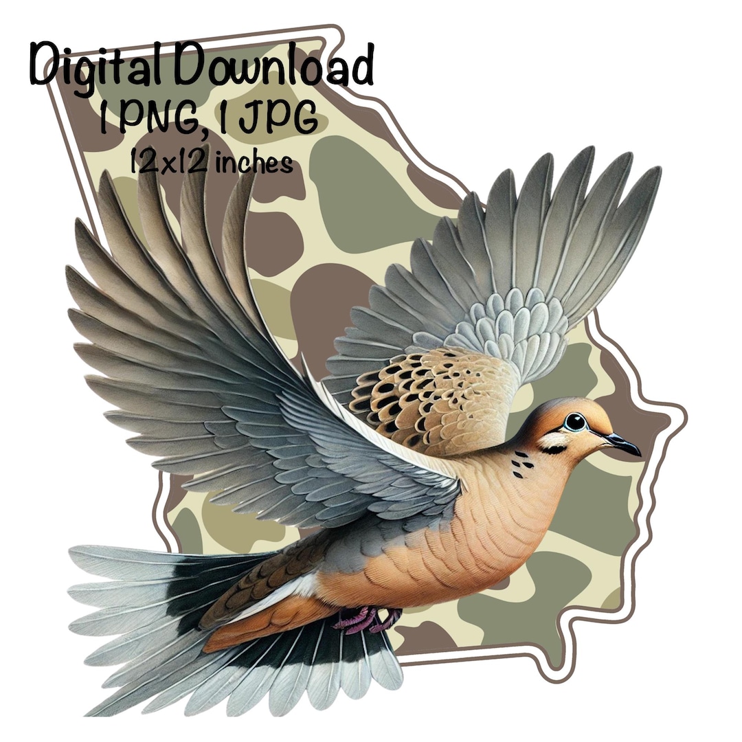Camo Dove Hunting Sublimation | Dove Hunting PNG DTF | Georgia State ...