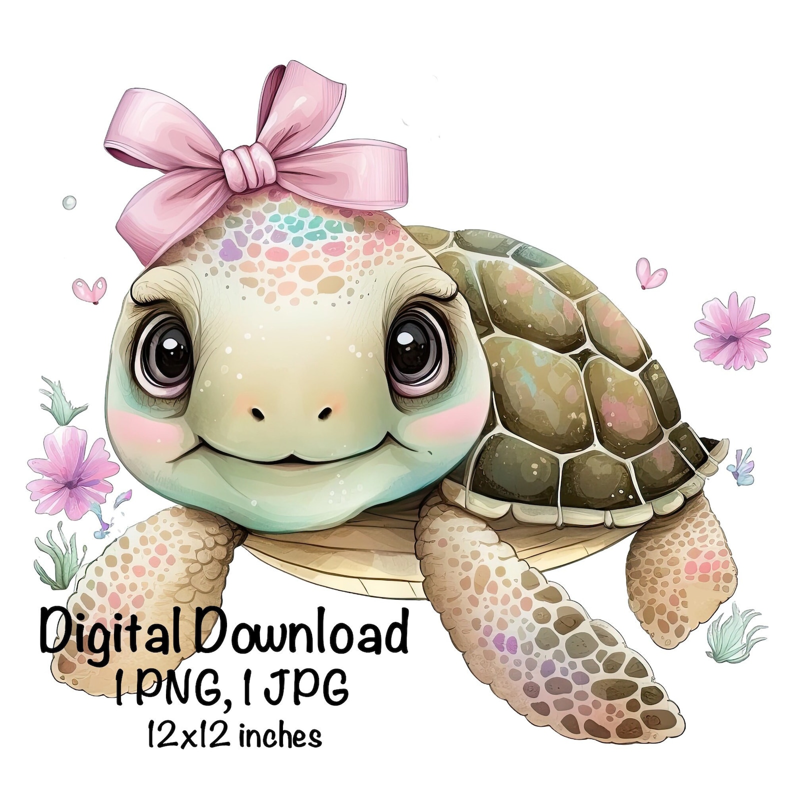 Sea Turtle, Cute Sea Turtle Clipart Ocean Animals Sea Turtle PNG, Sea ...