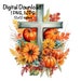 Fall Cross Watercolor Floral Cross Clipart Autumn Sublimation Design ...
