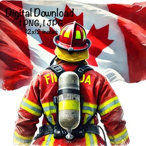 Firefighter Flag PNG Patriotic Canadian Fireman Flag Clipart Canada ...