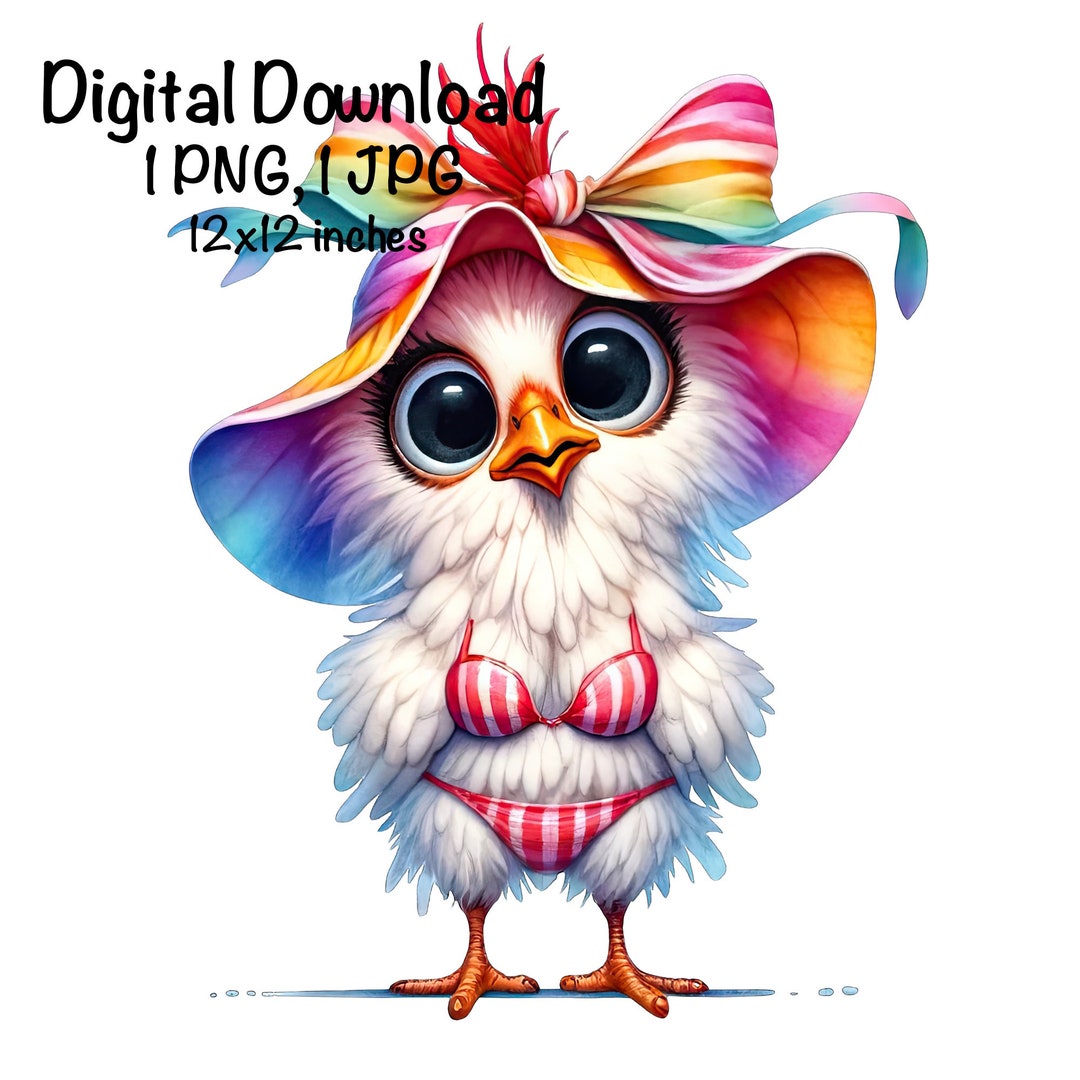 Summer Chicken PNG | Funny Chicken Sublimation | Crazy Chicken Png ...