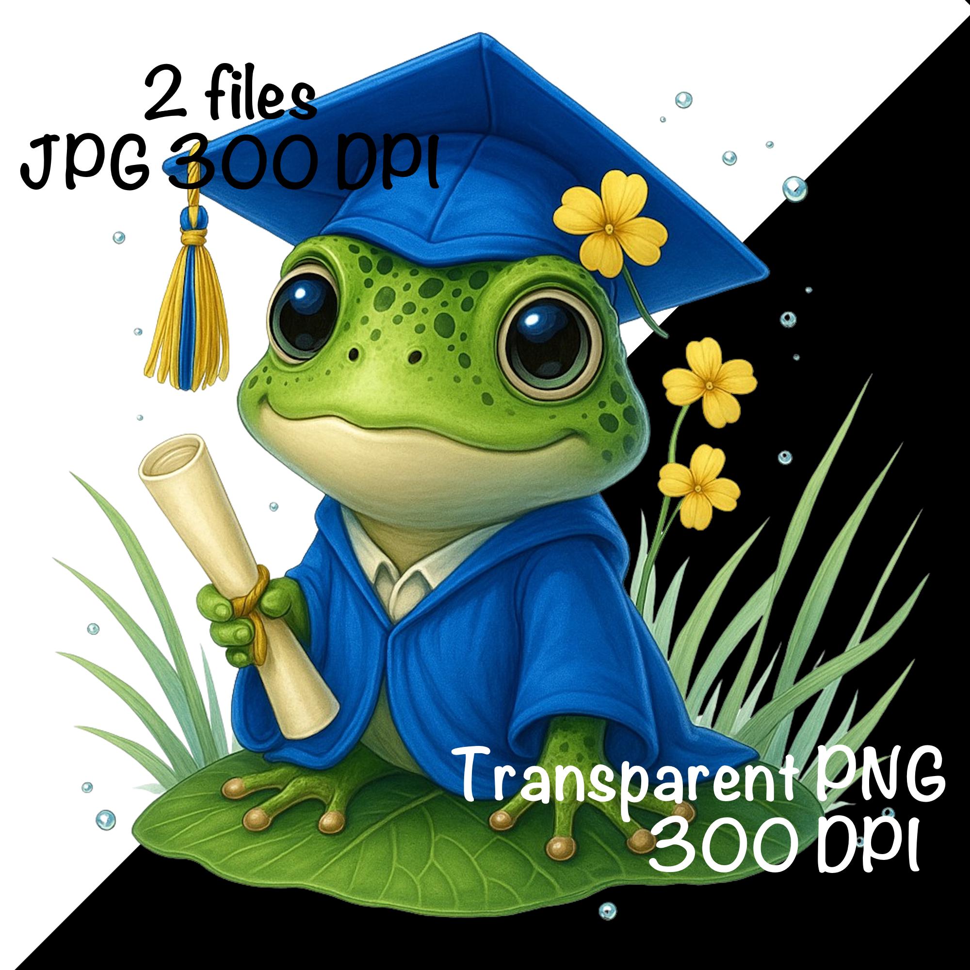 Cute Frog Graduation Clipart Woods Forest Animals Frog PNG Frog ...